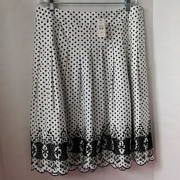 Talbots | Skirts | Nwt Talbots P Skirt Polka Dot Whiteb Ca23147 | Poshmark